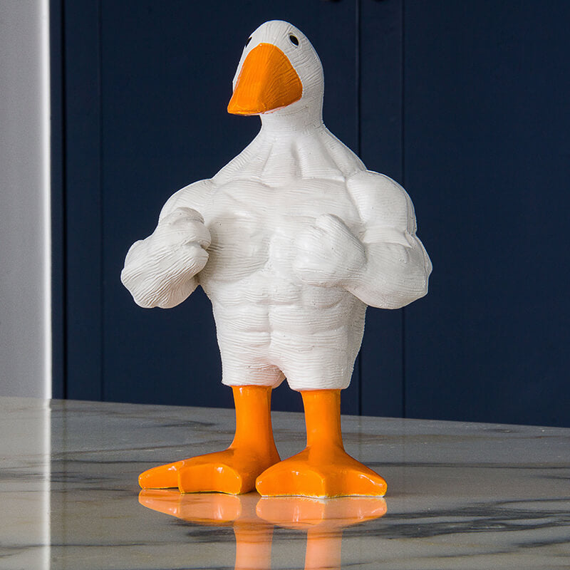 Bodybuilder Duck Statue (5.9in/15cm) – Beeaster